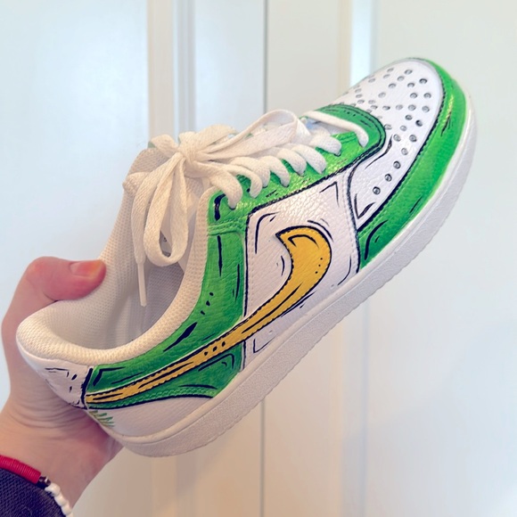 Nike | Shoes | University Of Oregon Custom Paint | Poshmark